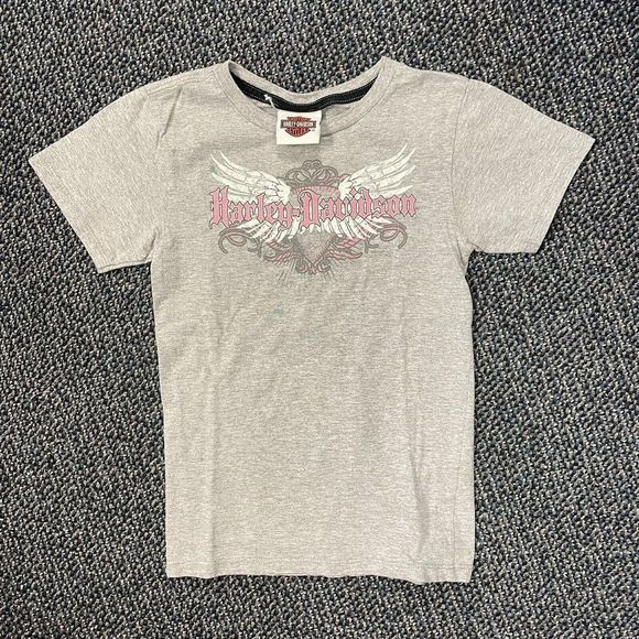 Harley-Davidson | Shirts & Tops | Harley Davidson Gray Short Sleeve T Shirt Size Kids 68 | Poshmark